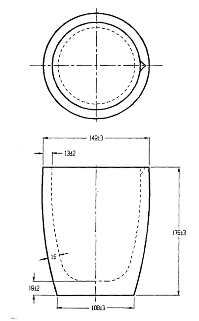NO. 8 Bilge Shape Crucible - Carpenter Brothers, Inc.